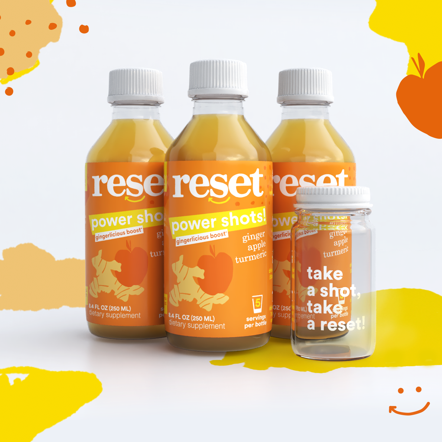 reset shots | gingerlicious | 3 pack – ginger shots